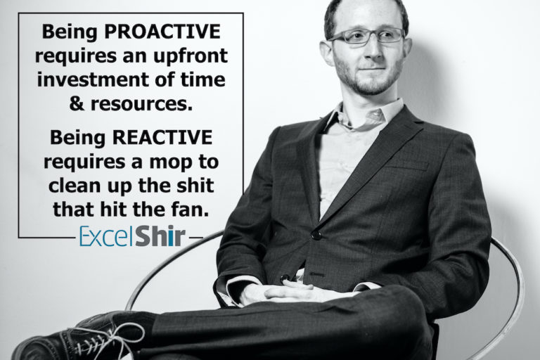 It’s Never Too Late to be Proactive, Even Amidst a Pandemic – ExcelShir